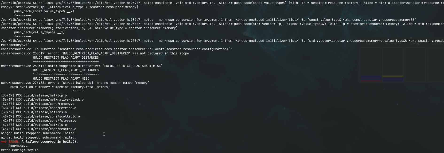 Cannot compile on Arch Linux · Issue #7974 · scylladb/scylladb · GitHub