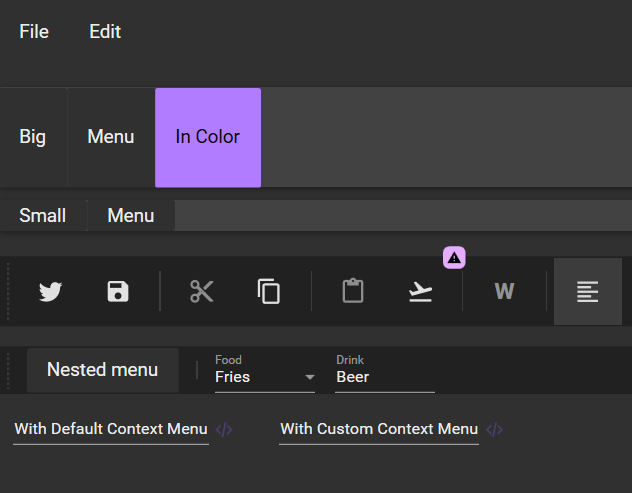 Bug Background color of Menu Items in the Demo App · Issue #2649 ...