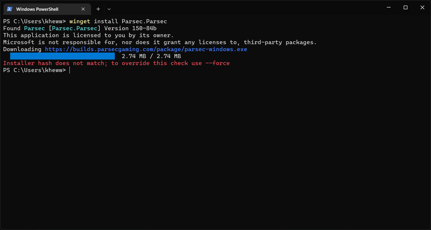 [Package Issue]: Parsec.Parsec · Issue #93275 · microsoft/winget-pkgs · GitHub