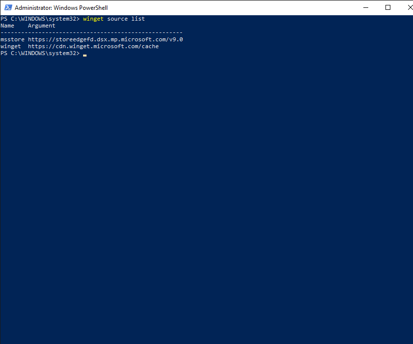 Failed when searching source; results will not be included: winget · Issue #3303 · microsoft ...