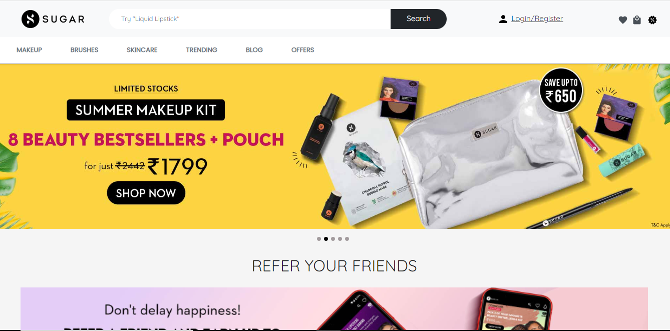 GitHub - shivling2510/sugar-cosmetics: Build Clone of SUGAR Cosmetics platform using HTML, CSS ...