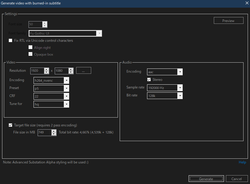 Enhanced capabilities for subtitle burned-in video generation. · Issue ...