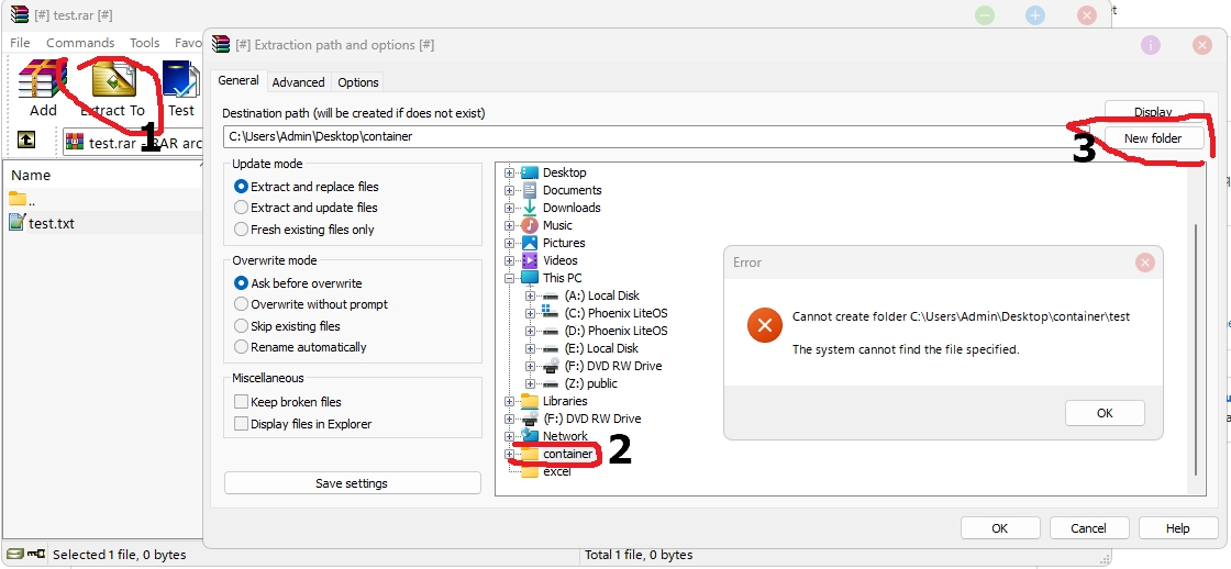 boxed winrar cannot create new folder inside "defaultbox" folder on root directory · Issue #3062 ...