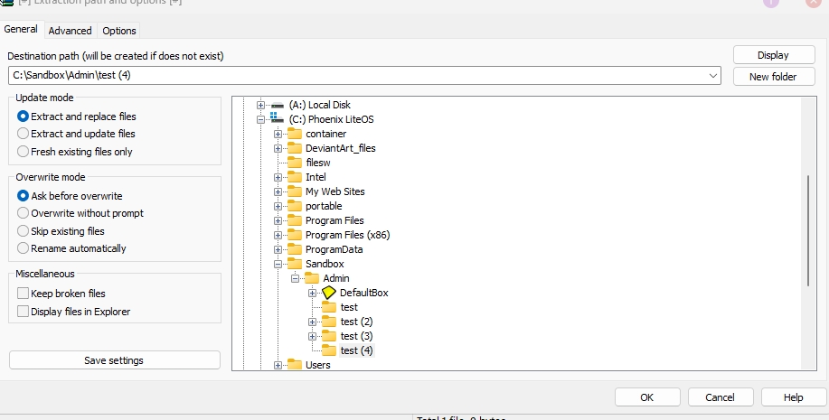 boxed winrar cannot create new folder inside "defaultbox" folder on root directory · Issue #3062 ...