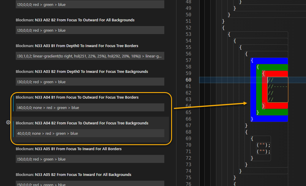 Advanced coloring background settings don't work correctly if the corresponding border setting ...