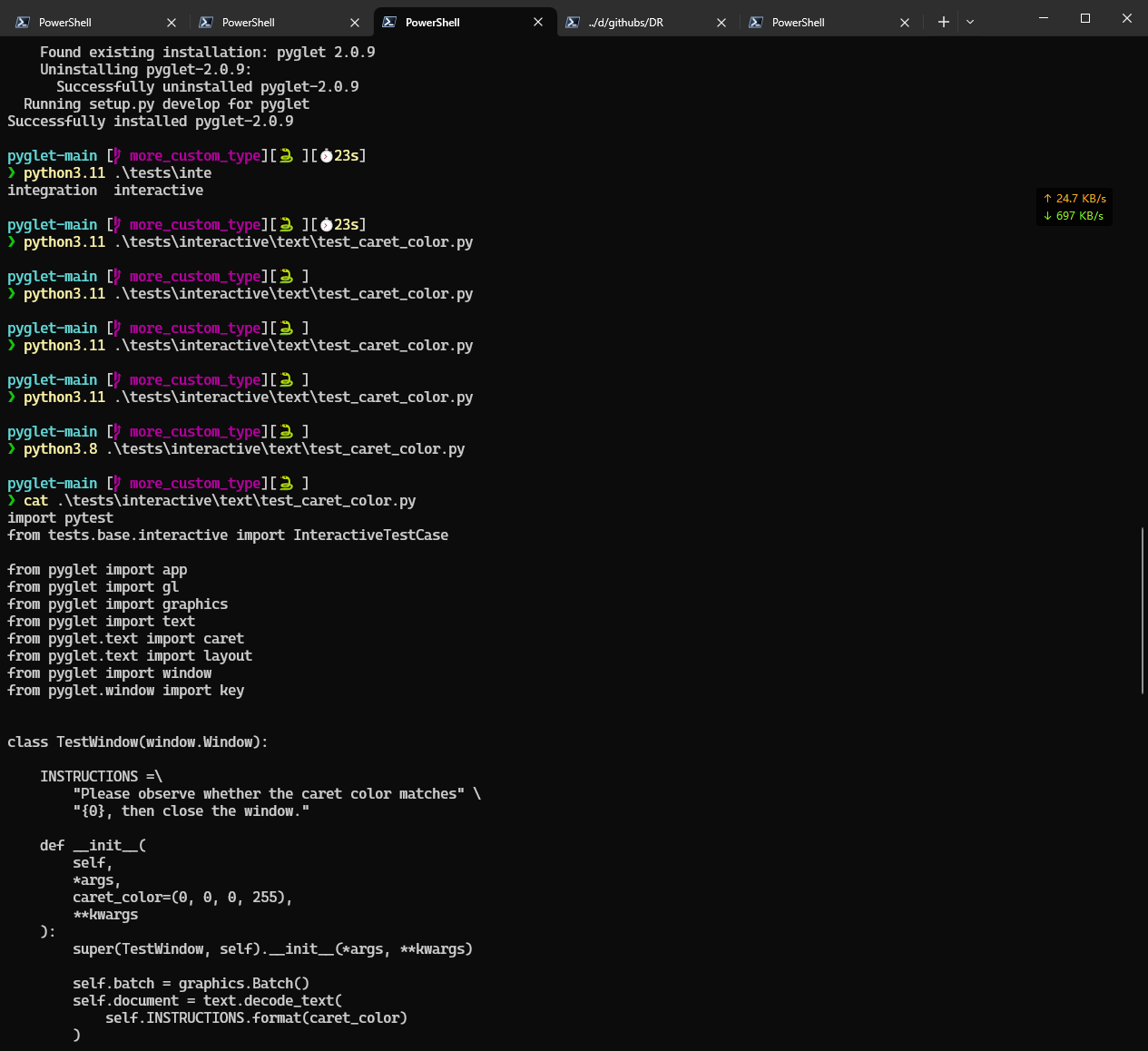 Bug: Caret no longer visible in interactive tests · Issue #948 · pyglet ...