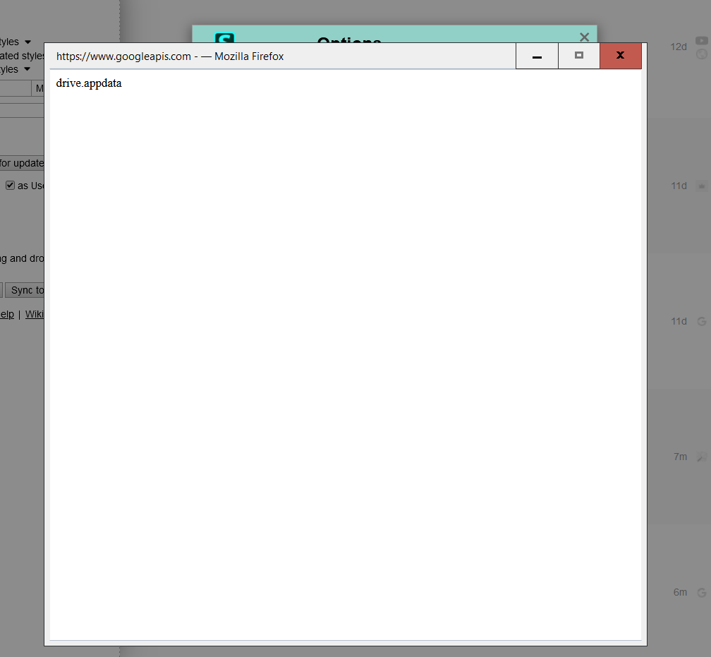 Syncing to Google Drive · Issue #1261 · openstyles/stylus · GitHub