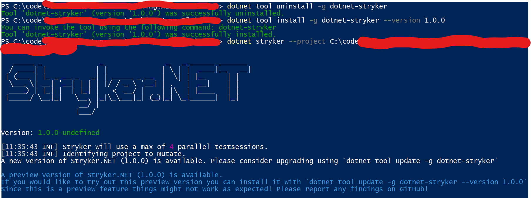 Incorrect Cli Message When Updating Stryker To 1 0 0 · Issue 1761 · Stryker Mutator Stryker Net