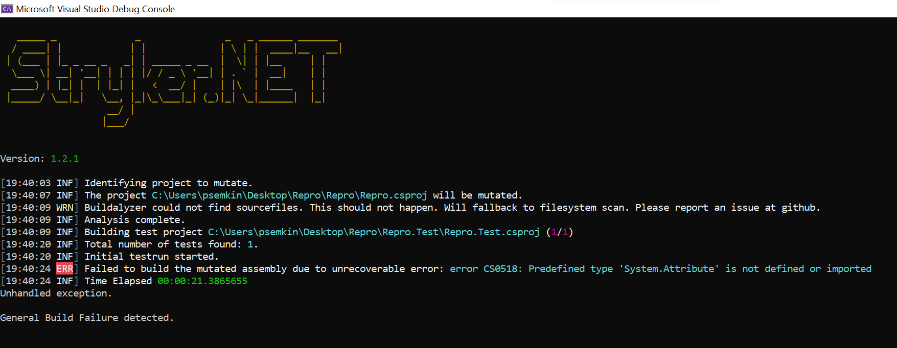 Stryker fails for self-contained apps · Issue #1855 · stryker-mutator/stryker-net · GitHub