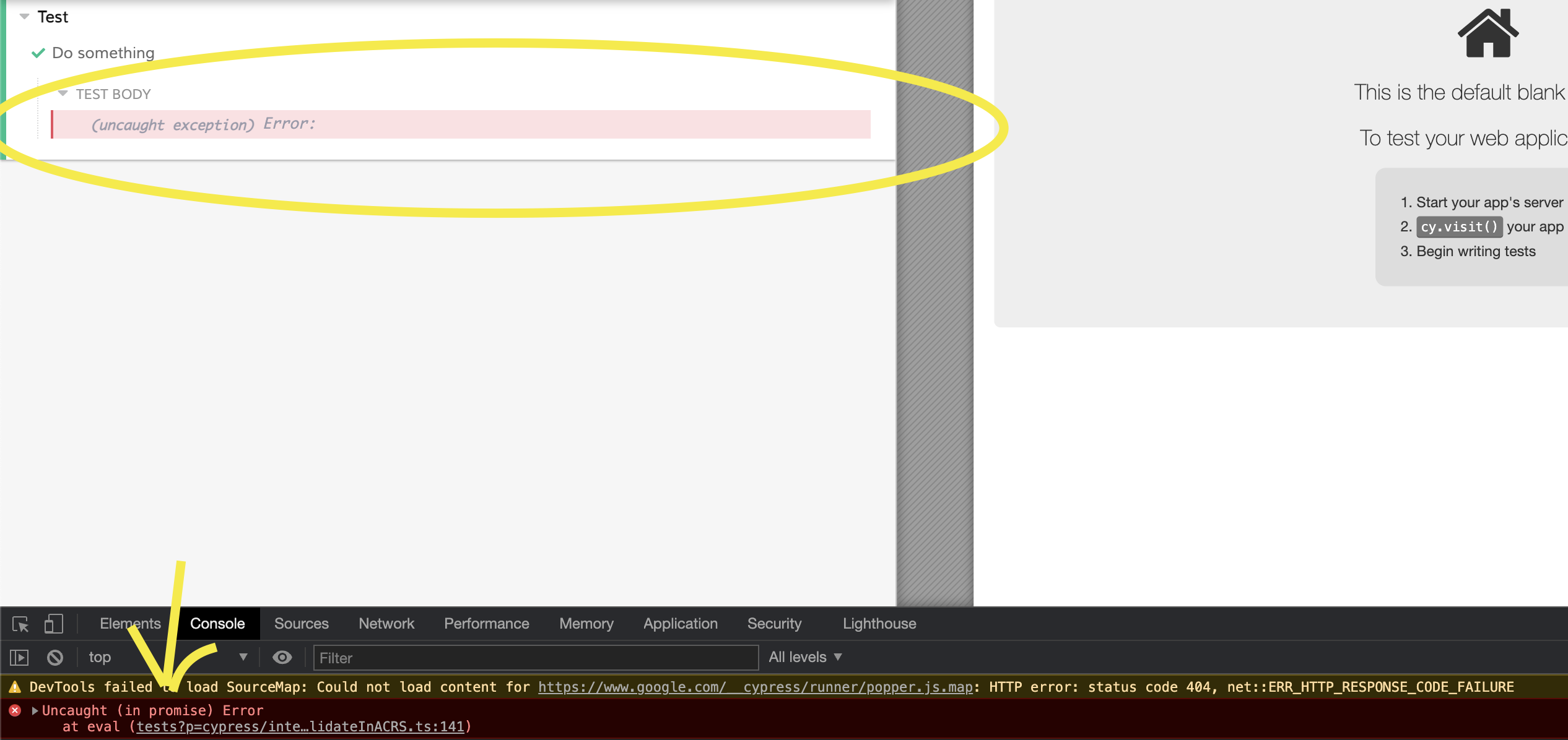 Cypress Is Not Failing Tests Due To Uncaught Promise Error · Issue 0852