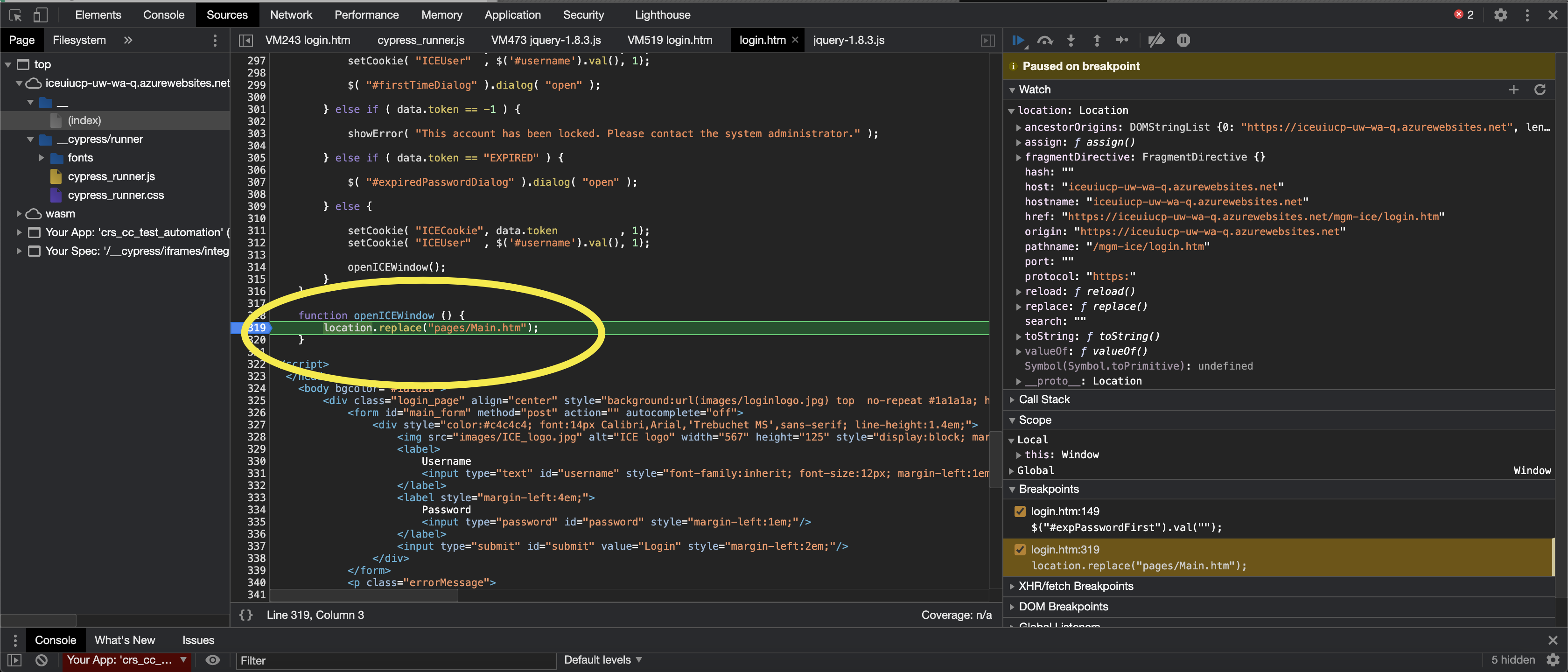 Cypress Seems To Be Adding In The Path After A Location Replace Command · Issue 8747