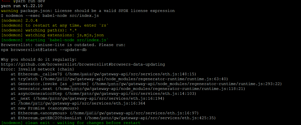 Gateway-api source crashed when filling only environment for terra · Issue #3326 · hummingbot ...