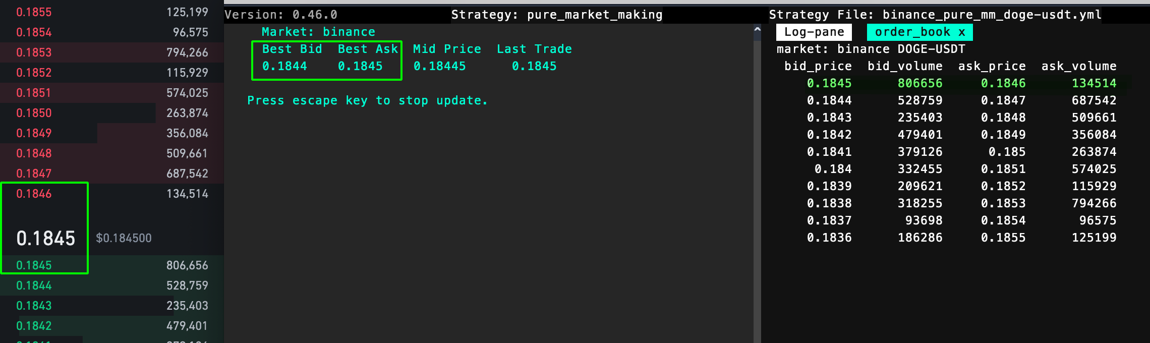 Binance: Best prices under ticker and status are unsynchronized with ...