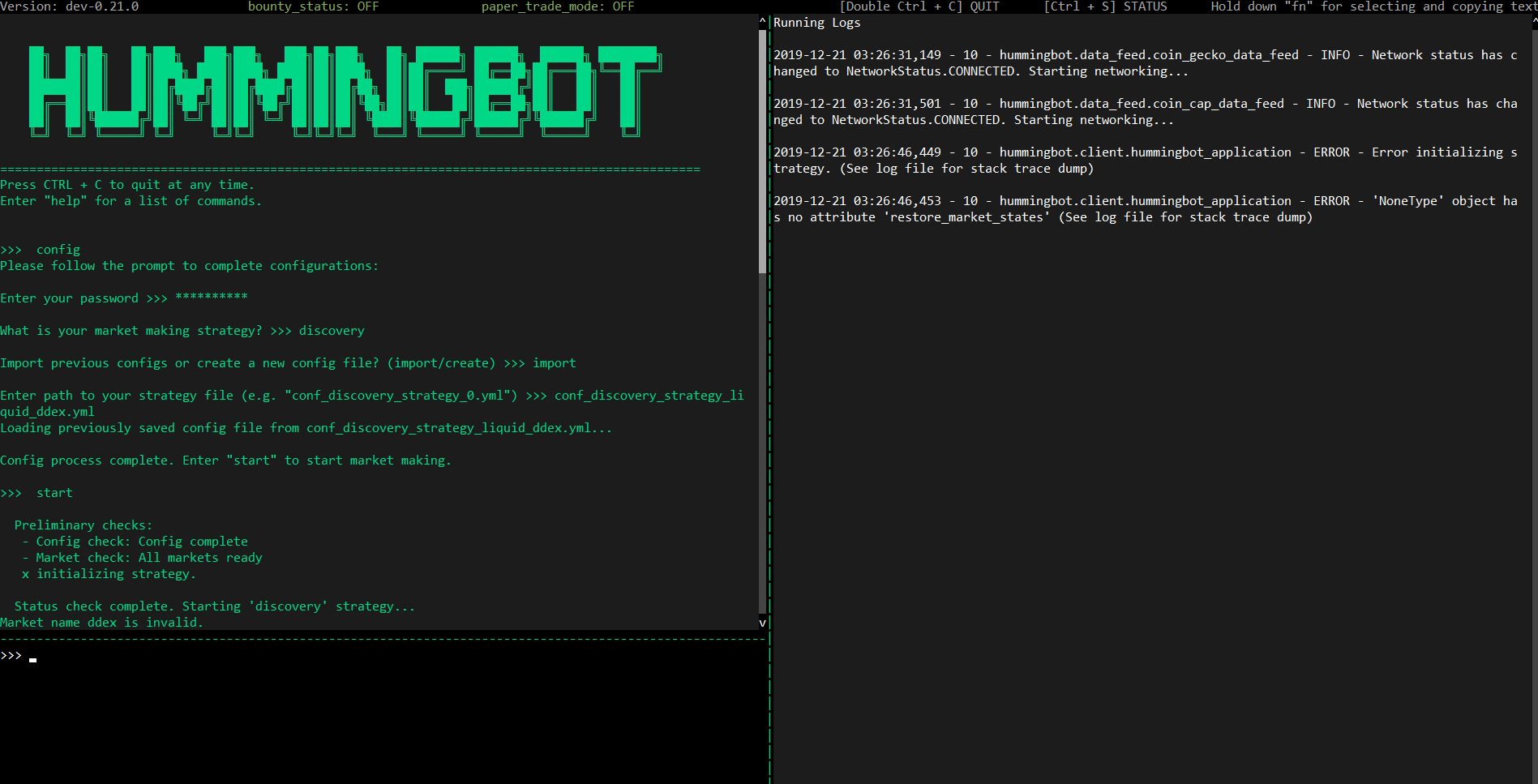 [BUG] Liquid unable to start and/or unable to show profitability on discovery · Issue #1231 ...