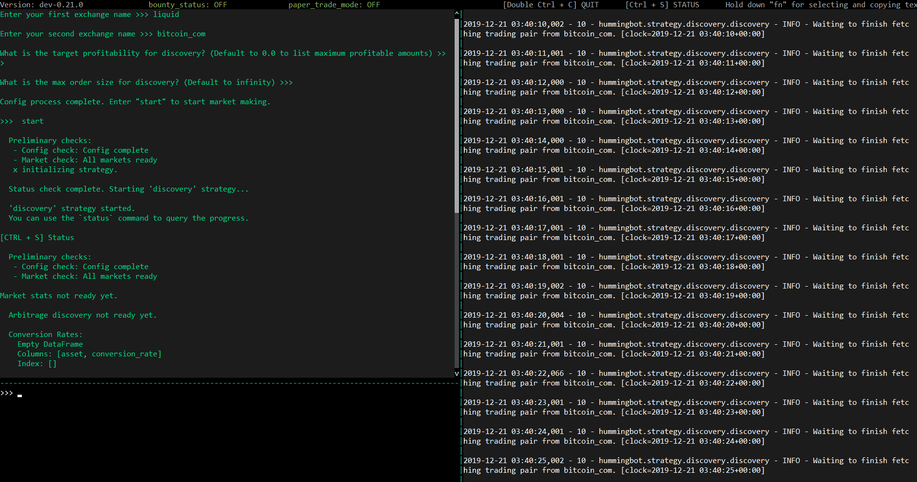 [BUG] Liquid unable to start and/or unable to show profitability on discovery · Issue #1231 ...