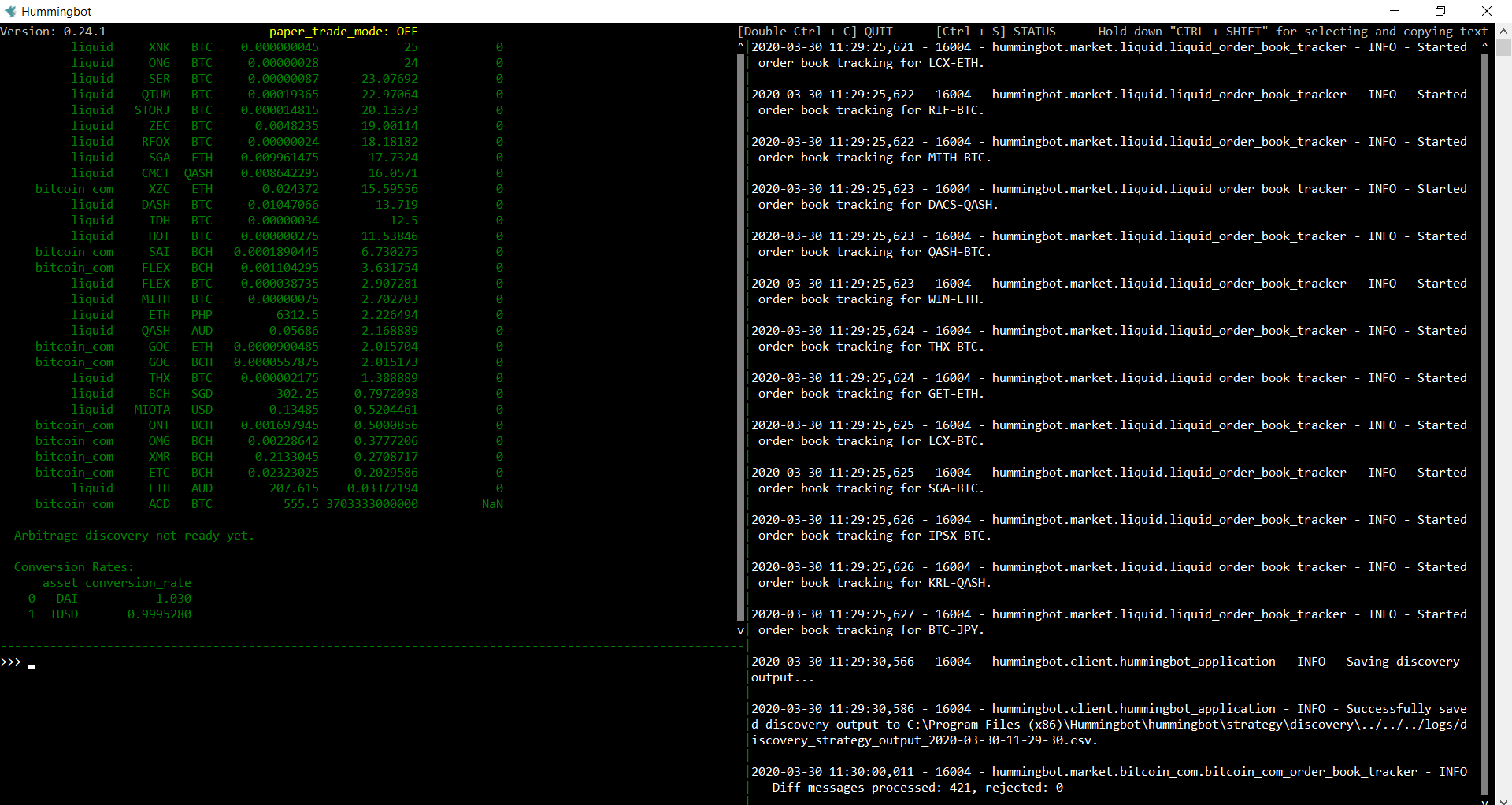 [BUG] Windows Binary - Error saving Discovery result · Issue #1402 · hummingbot/hummingbot · GitHub