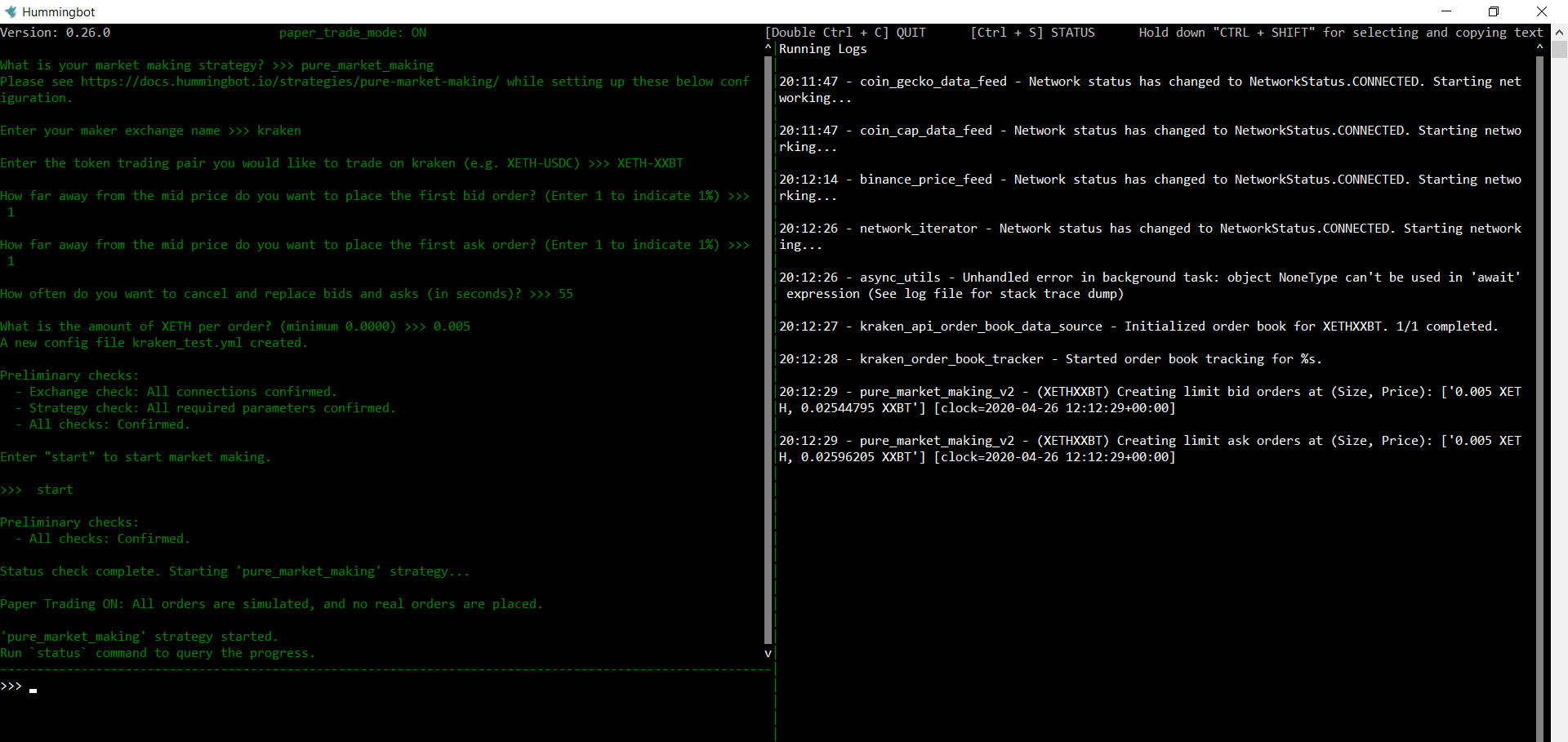 [BUG] PMM | kraken loop on minimum order · Issue #1668 · hummingbot/hummingbot · GitHub