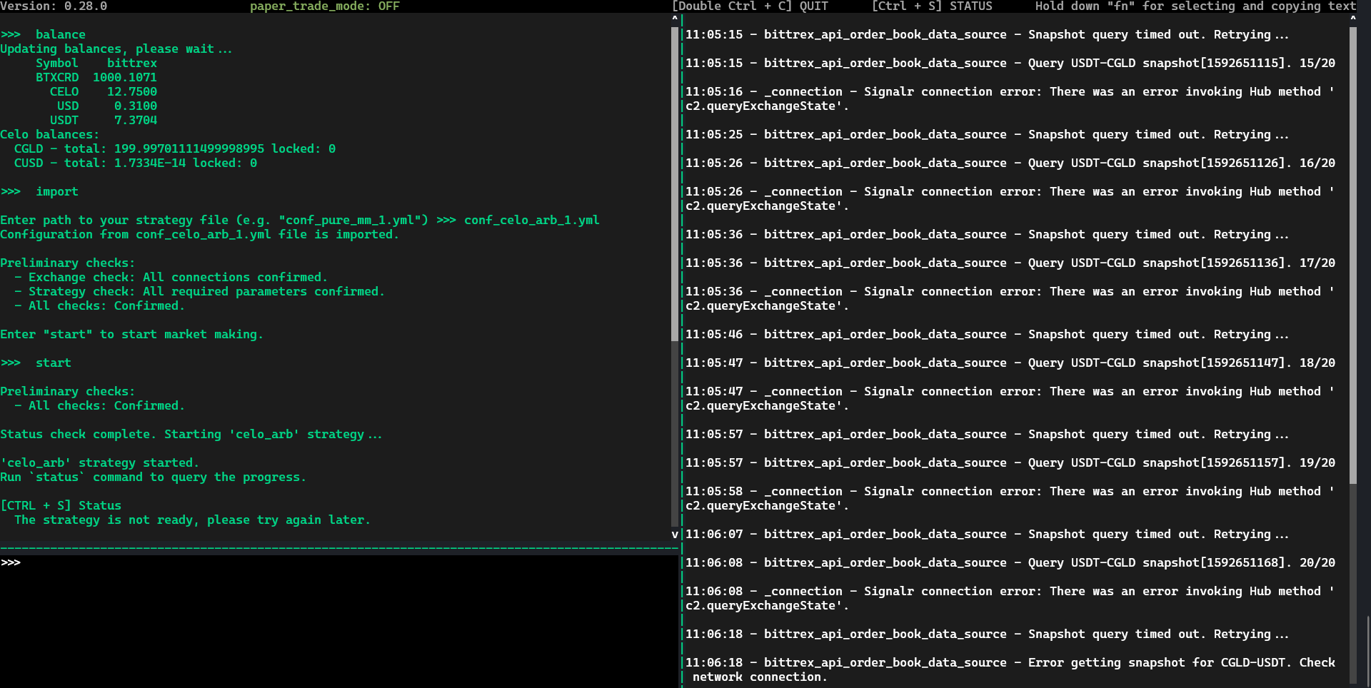 [BUG] Error with celo_arb strategy on CELO pairs in Bittrex · Issue ...