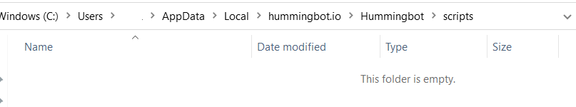 [BUG] script folder is empty after install or update · Issue #2065 · hummingbot/hummingbot · GitHub