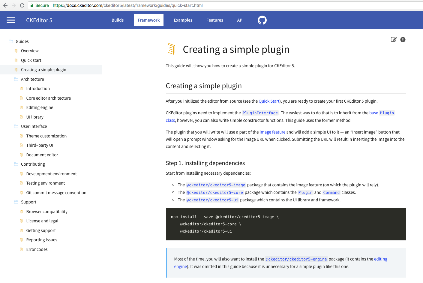 [Docs] Consider splitting Quick Start into two parts · Issue #1104 · ckeditor/ckeditor5 · GitHub