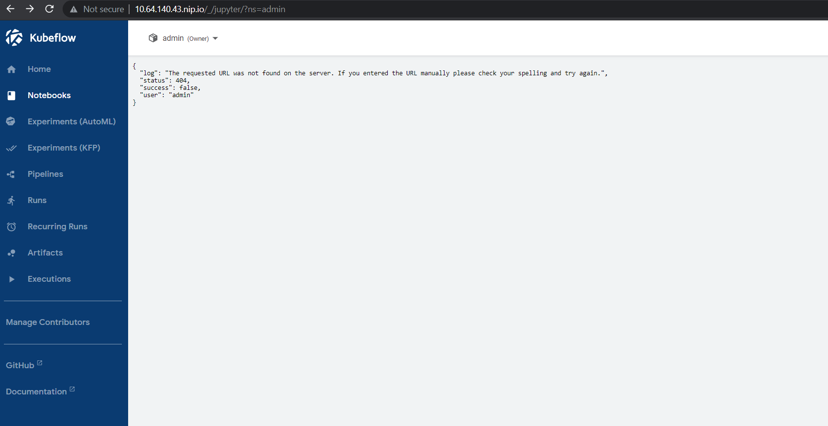 Not Able To Access Notebooks Option In Ui · Issue 6031 · Kubeflow Kubeflow · Github
