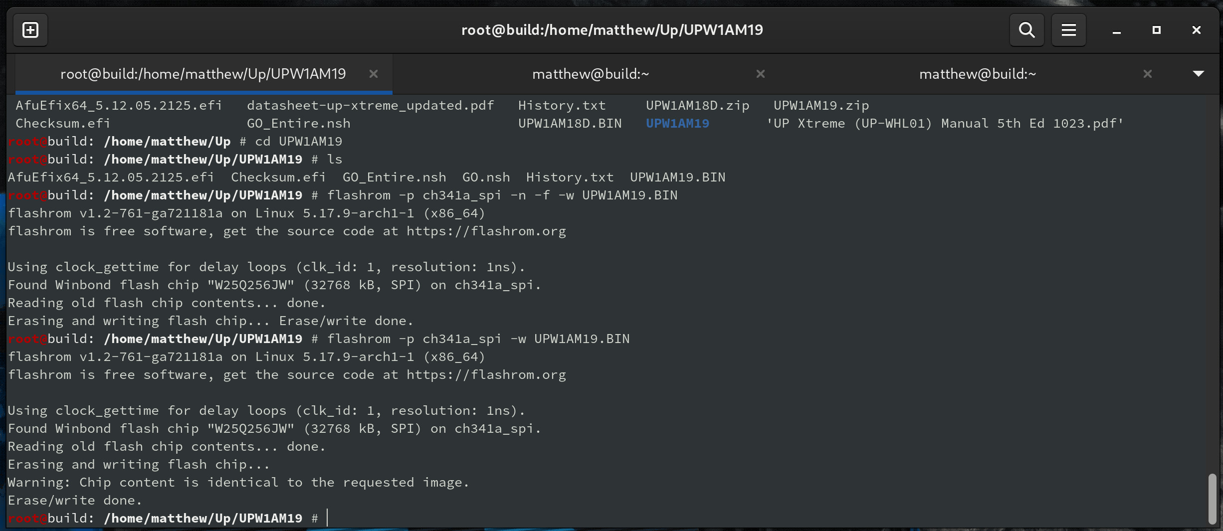 Erase Fail W25Q256.W on Up Xtreme · Issue #222 · flashrom/flashrom · GitHub