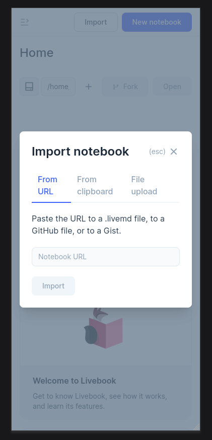 Import button disappear on thin window · Issue #1632 · livebook-dev/livebook · GitHub