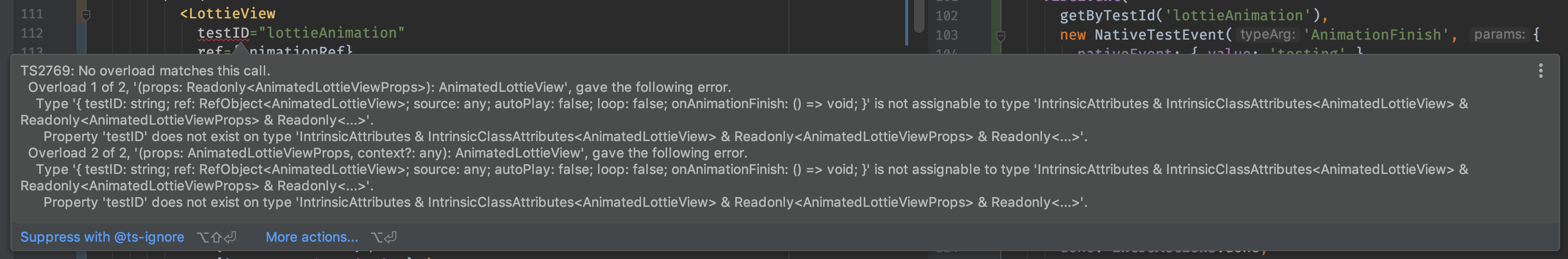 Add Testid Prop To Animatedlottieview Typescript Definition By Elyalvarado · Pull Request 613