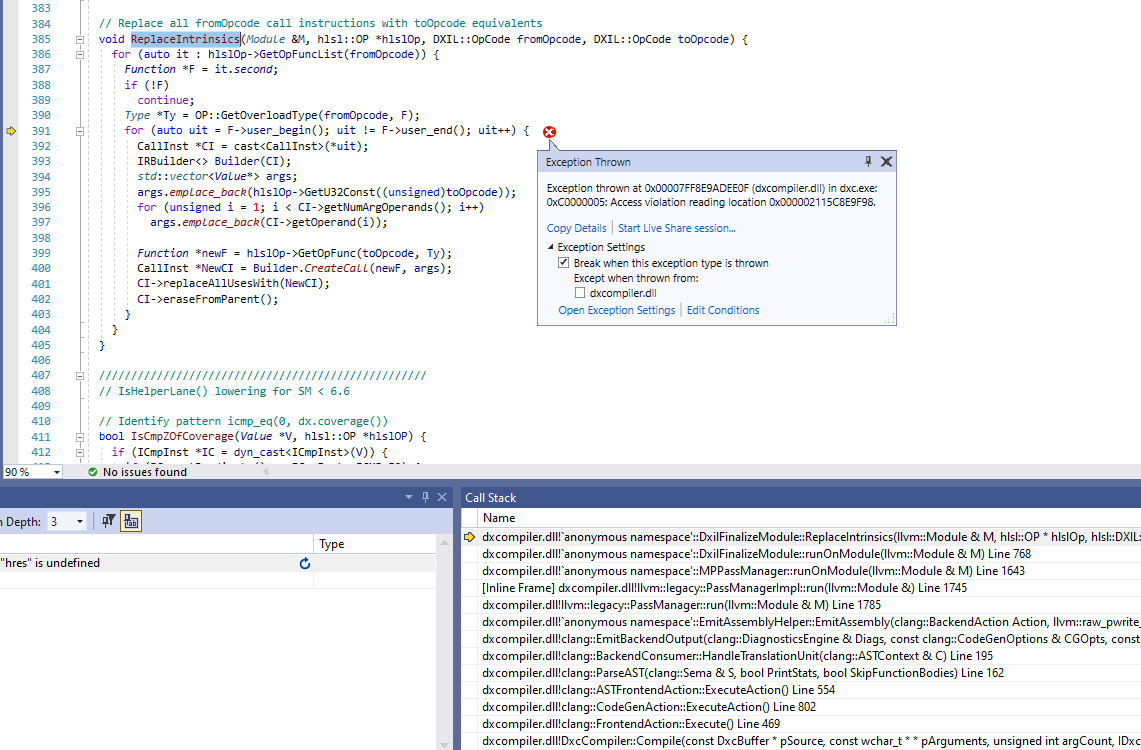 Application Verifier detects an access violation while generating code for gather · Issue #3674 ...