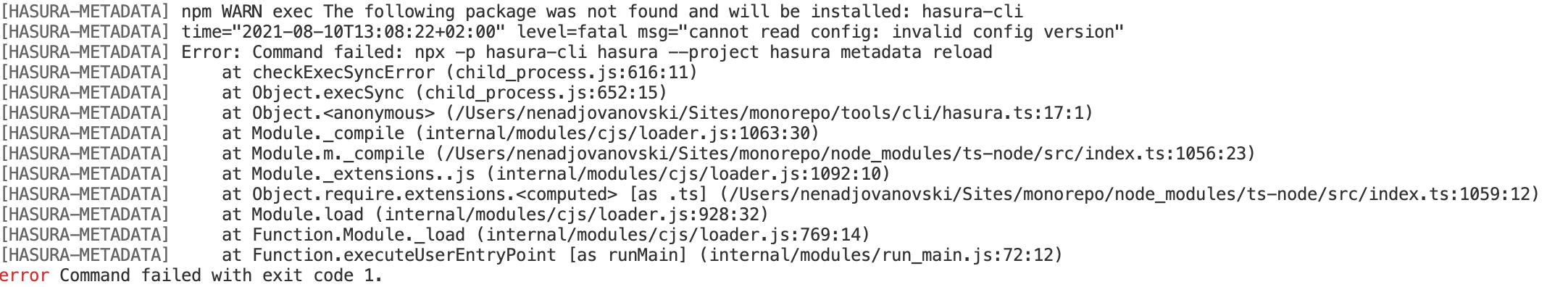 hasura-cli v3 issue on macOS · Issue #7377 · hasura/graphql-engine · GitHub