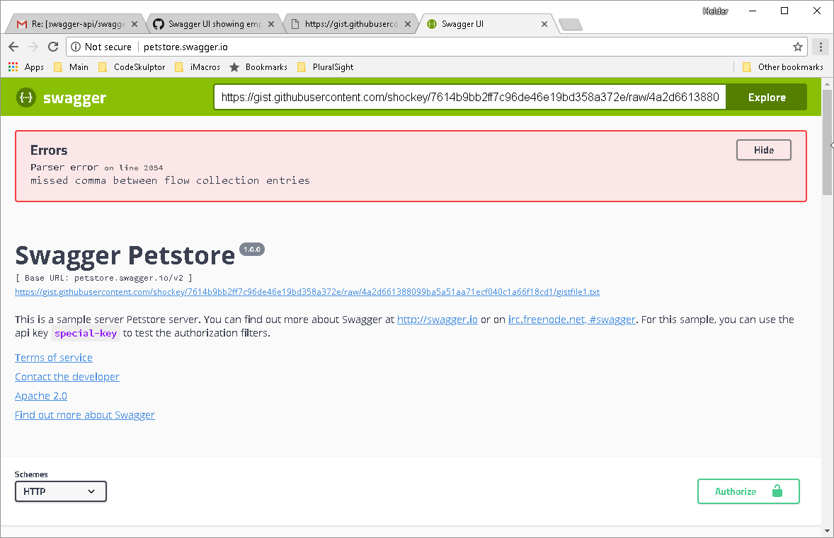 Swagger Ui Showing Empty Screen With The Json File · Issue 3341 6581