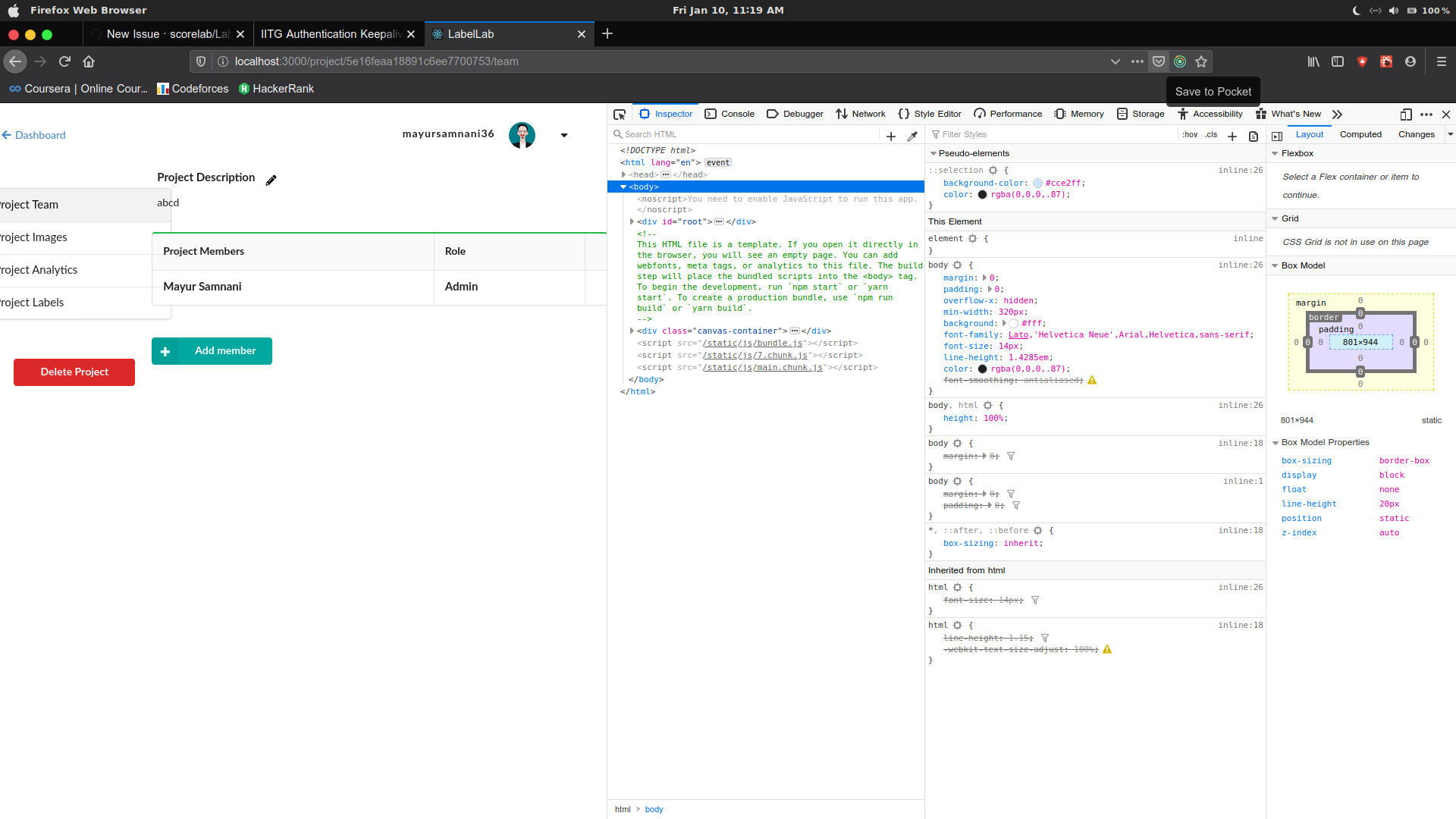 Project Description UI is not Responsive · Issue #204 · scorelab/LabelLab · GitHub