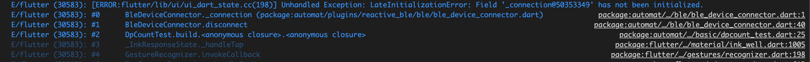 Unable to disconnect from a connected device. · Issue #570 · PhilipsHue/flutter_reactive_ble ...