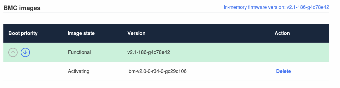 GUI: After activating an image the firmware page should display the image as activated · Issue ...