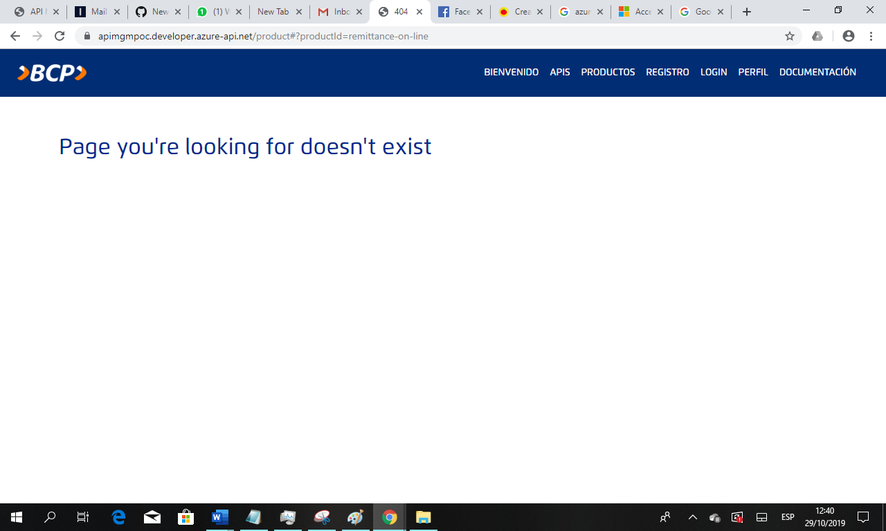 Error page 404 when we click in a product in the Products Page · Issue ...
