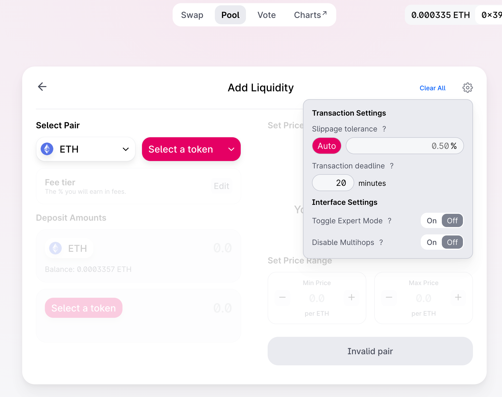Add Liquidity Settings · Issue #2048 · Uniswap/interface · GitHub
