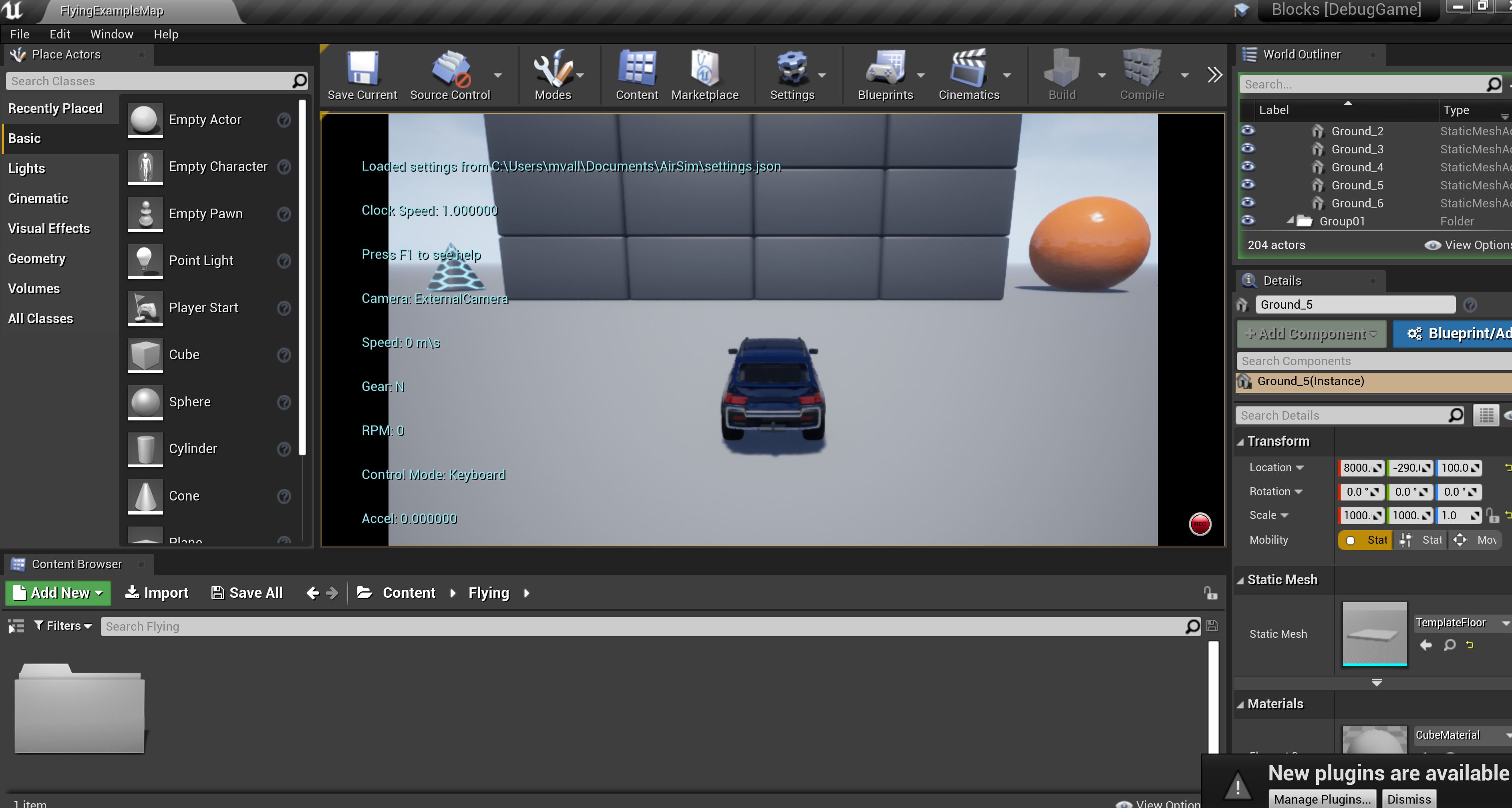Unable to run the demo in Setup Blocks Environment for AirSim · Issue #2879 · microsoft/AirSim ...