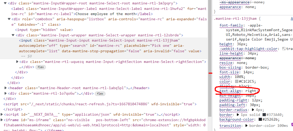 Elements in Selection from example are displayed backwards · mantinedev · Discussion #2903 · GitHub