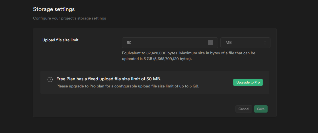 Storage Policy To Limit File size and types · supabase · Discussion #7877 · GitHub