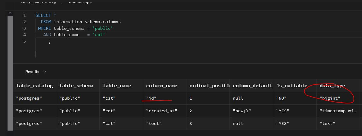 Deleting a table and recreating same to change int/uuid columns requires a database restart ...