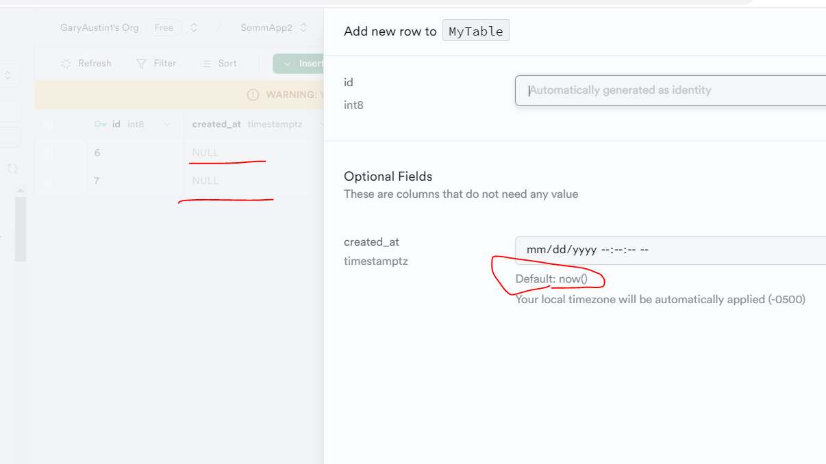 Defaults Not Working When Adding Data In Supabase Web Ui · Issue 18316 · Supabasesupabase · Github