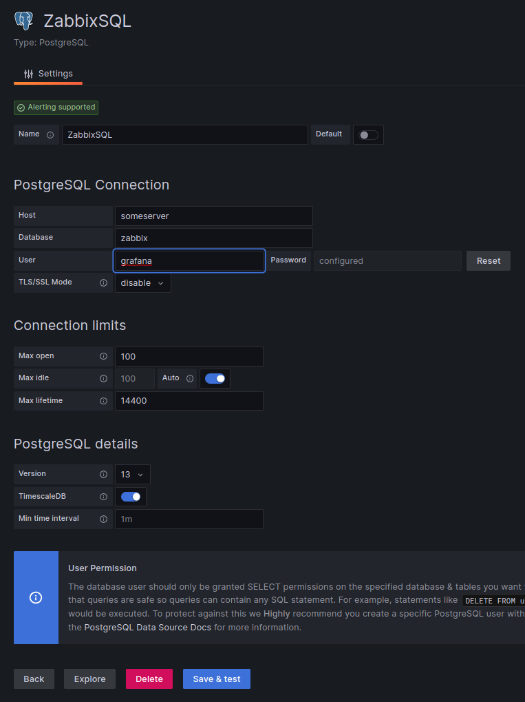 Direct Db Connection Postgresql Problem · Issue 1401 · Grafana Grafana Zabbix · Github