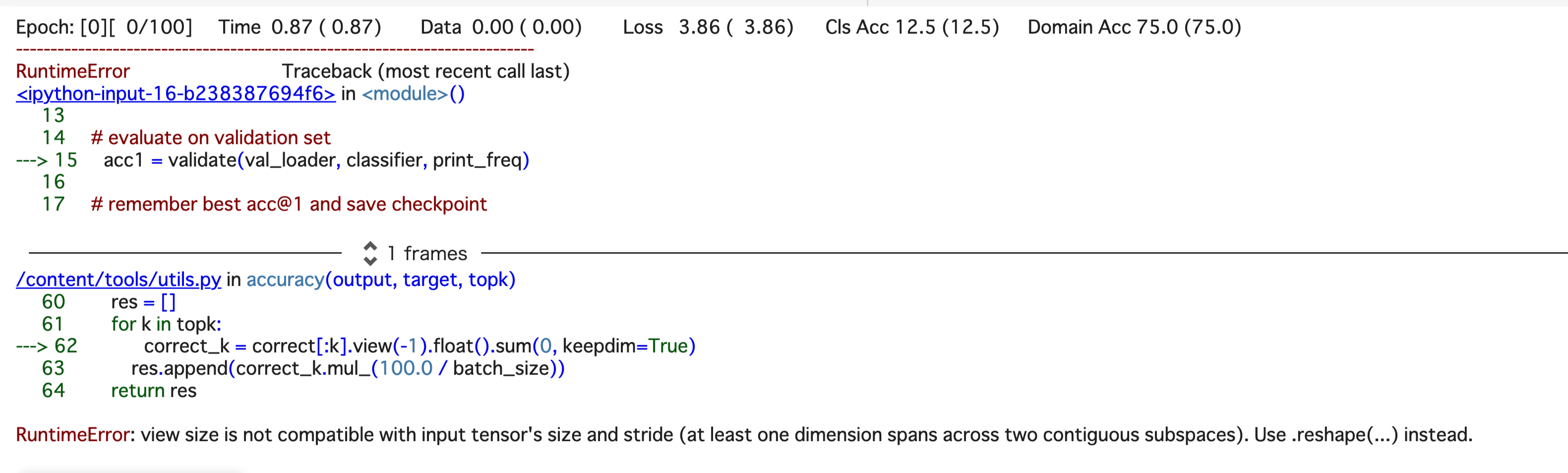 An error will occur when use function `accuracy` · Issue #20 · thuml/Transfer-Learning-Library ...