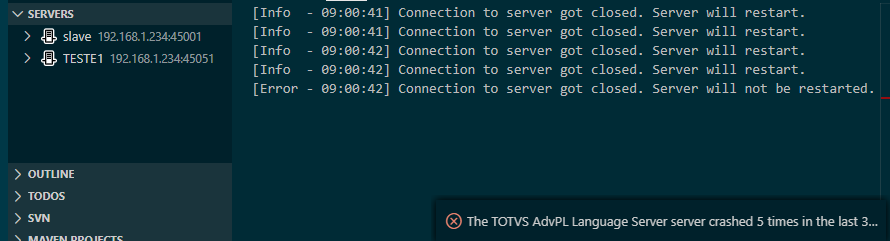 Connection error · Issue #272 · totvs/tds-vscode · GitHub