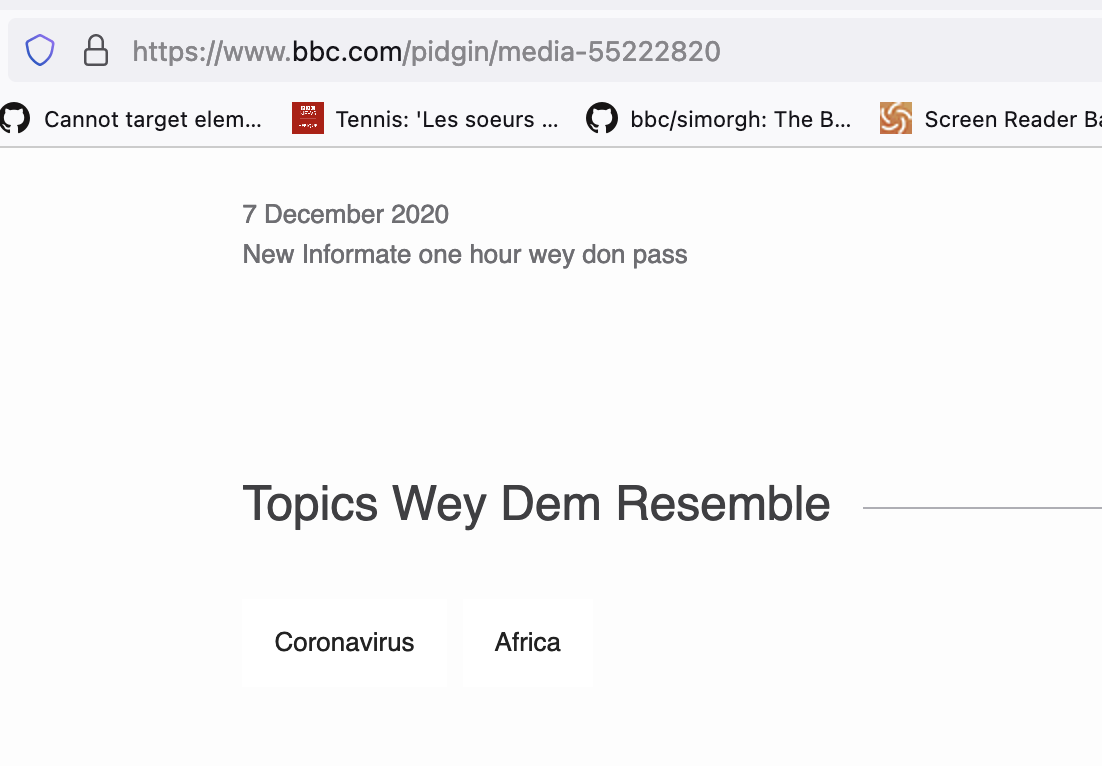 Topic tag background white instead of grey · Issue #9564 · bbc/simorgh · GitHub
