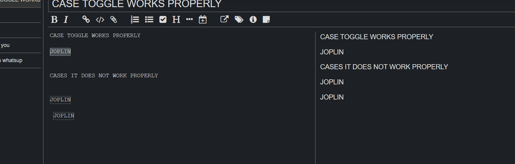Inconsistient Toggle Feature · Issue #2842 · laurent22/joplin · GitHub