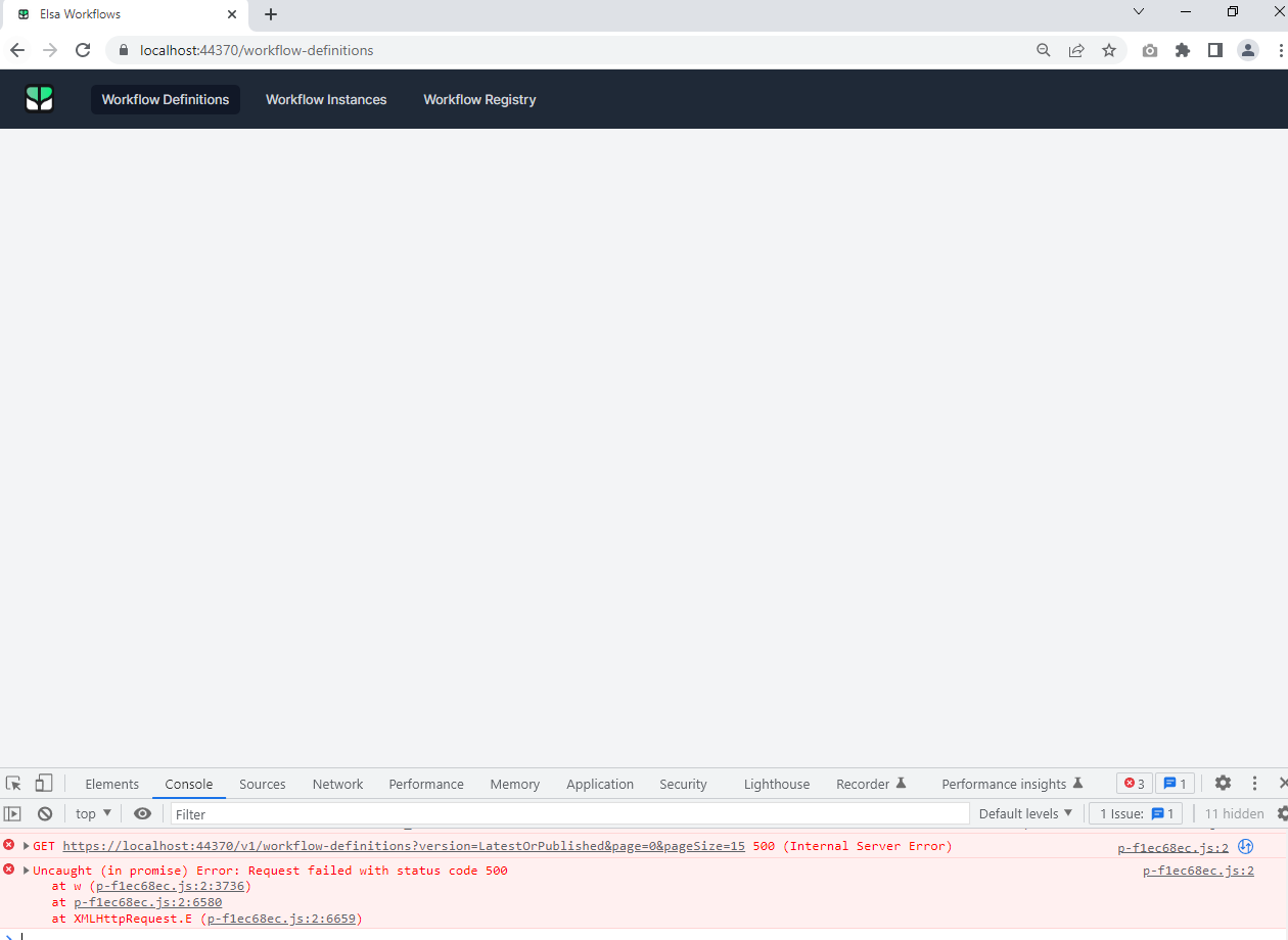 Request failed with status code 500 when running the designer · Issue #3688 · elsa-workflows ...