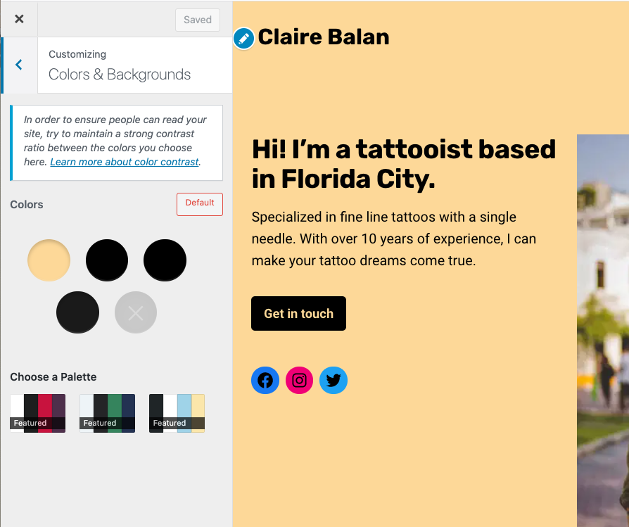 Mayland: background colour affecting social links colour · Issue #2895 · Automattic/themes · GitHub
