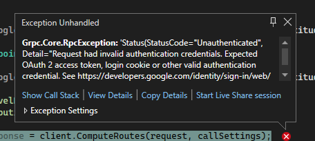 Unauthenticated Error at .Net Maui · Issue #11261 · googleapis/google-cloud-dotnet · GitHub
