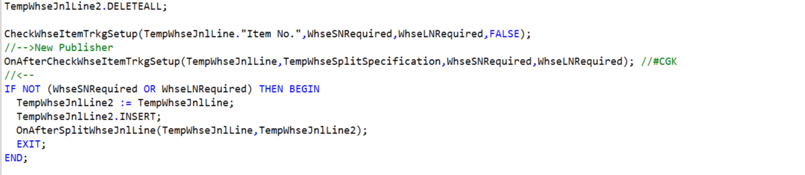 [EventRequest] codeunit 6500 “Item Tracking Management”, SplitWhseJnlLine[local] · Issue #3991 ...